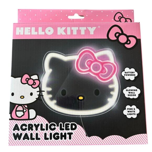 Hello Kitty | Accents | Hello Kitty Acrylic Led Wall Light Pink White ...
